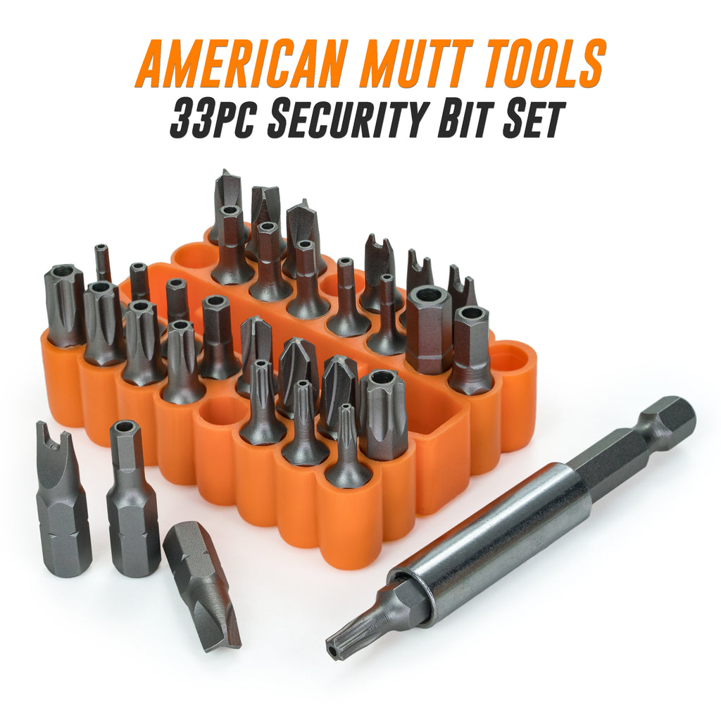33pc Security Bit Set – Includes Security Torx, Metric and SAE Hex, To ...
