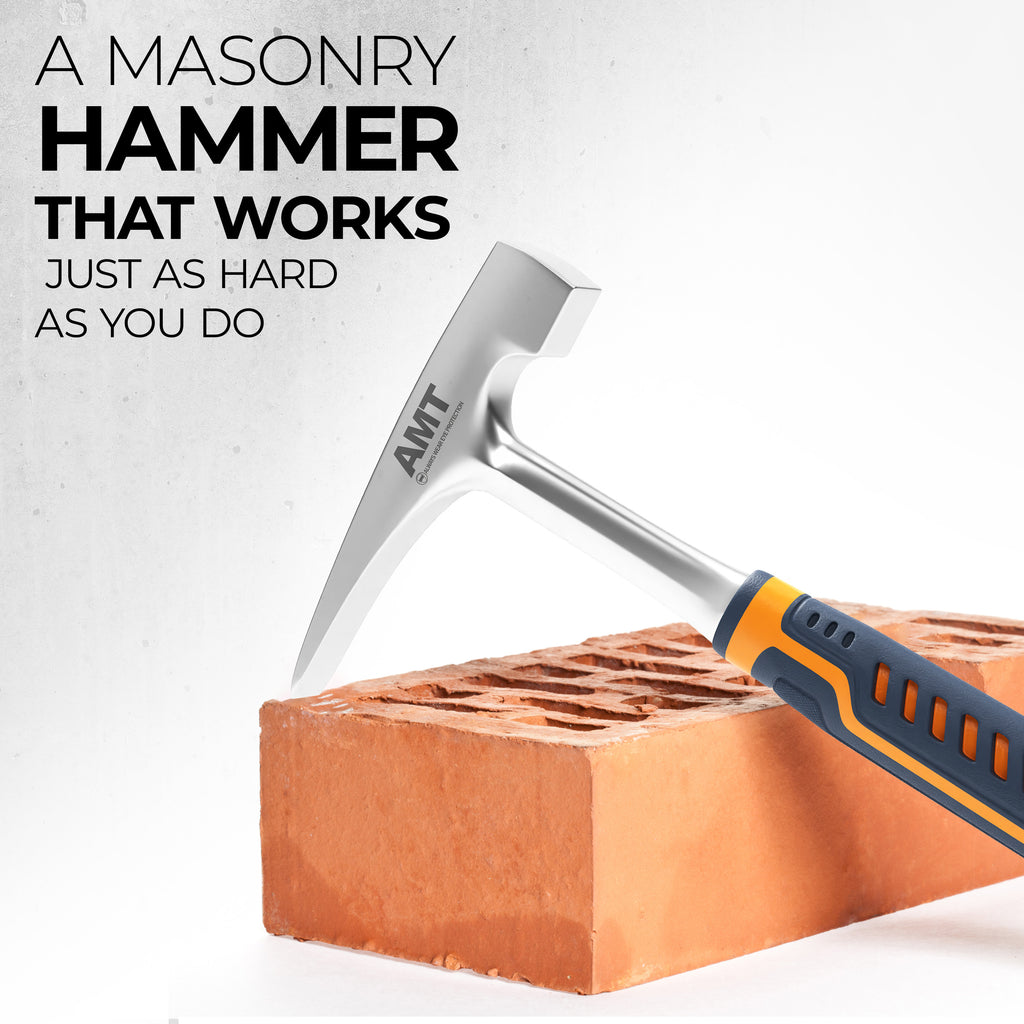 Brick Hammer – 20oz Masonry Hammer with Ergonomic Handle – Stone Mason ...