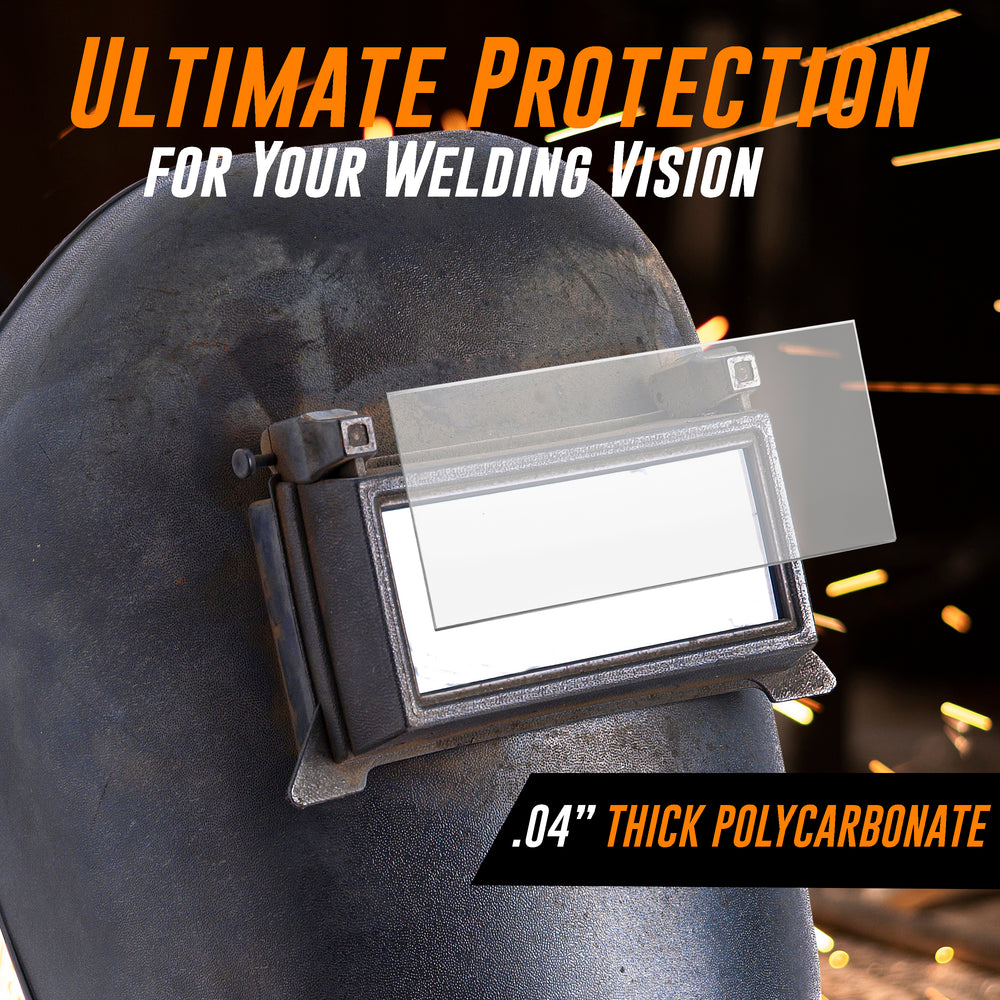 2x4 Clear Welding Lenses, 100 Pack