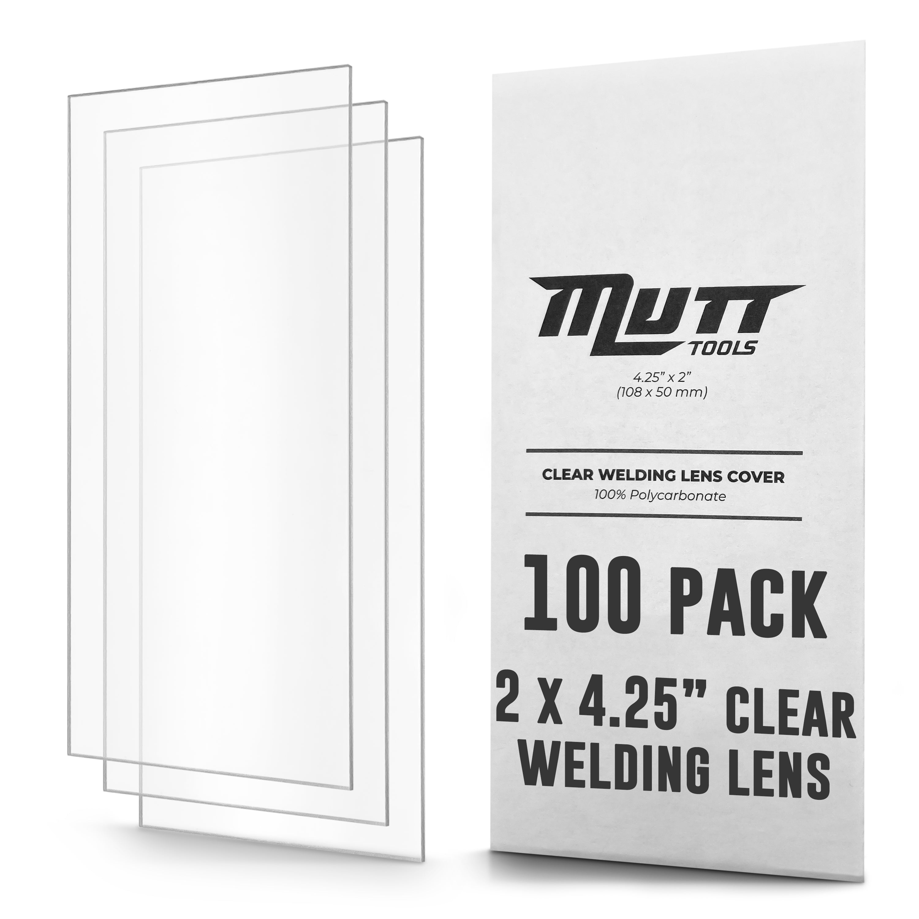 2x4 Clear Welding Lenses, 100 Pack – Mutt Tools
