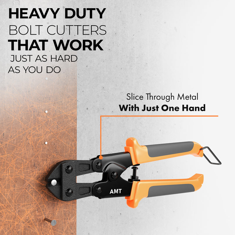 8" Mini Bolt Cutters | Small Bolt Cutters for Nails, Screws, Wire and ...